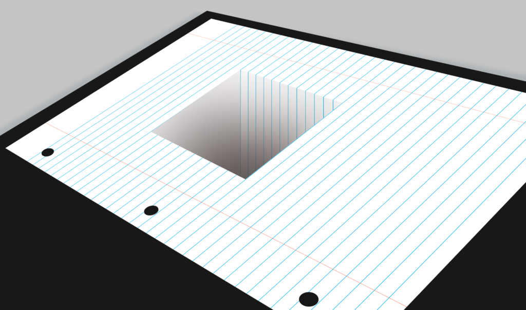 3D Notebook Paper - Dave Hinkin Digital Portfolio